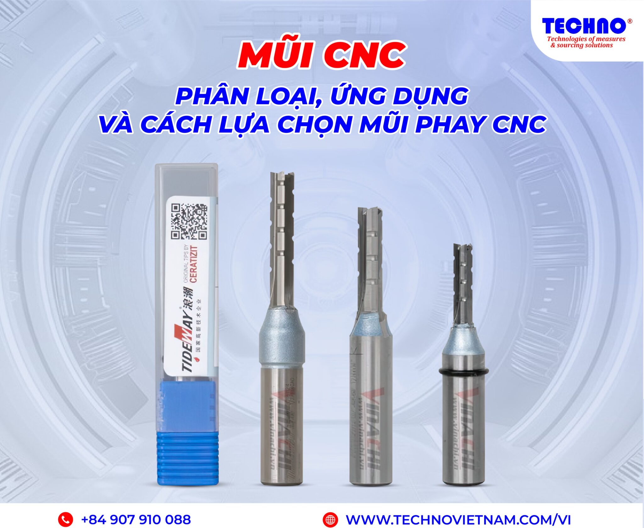 Mũi CNC: Phân Loại, Ứng Dụng và Cách Lựa Chọn mũi phay CNC
